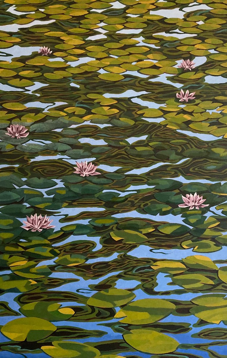Water-Lily Field Oil painting: Tarja Laine | Artfinder