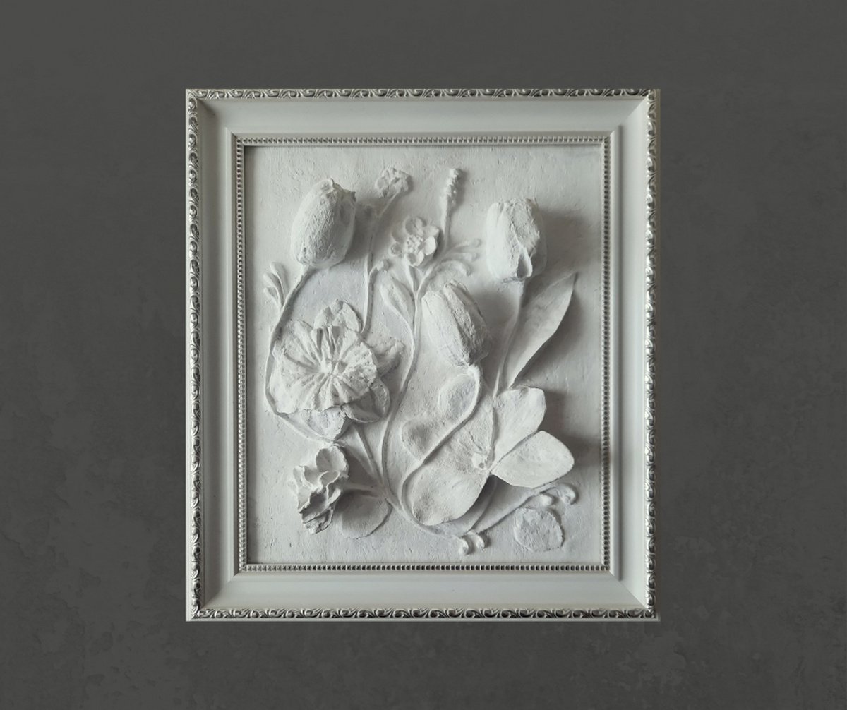 Sculpture Art flowers on mdf base Sculpture Art Objects etna.com.pe