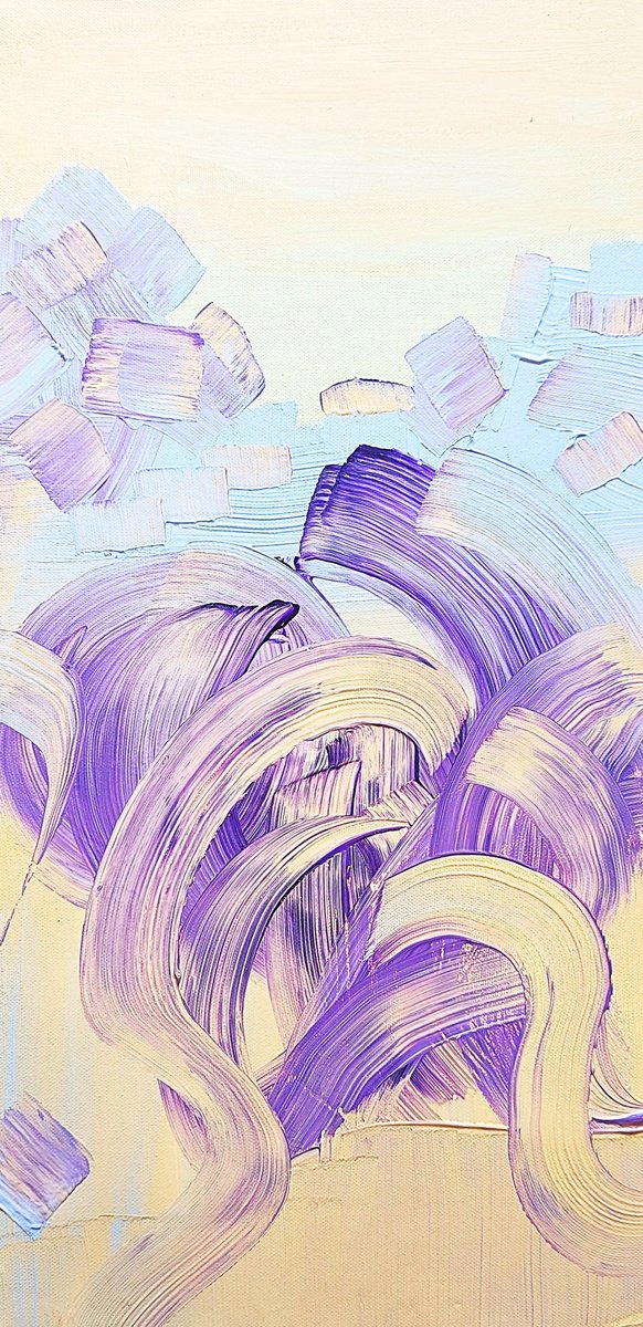 Purple Plume Acrylic painting by Lisa Price | Artfinder