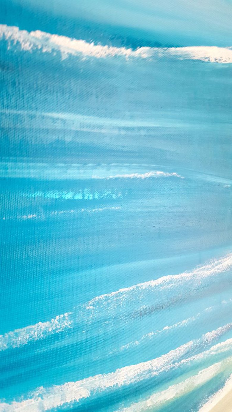 Abstract beach Acrylic painting by Laura Spring | Artfinder