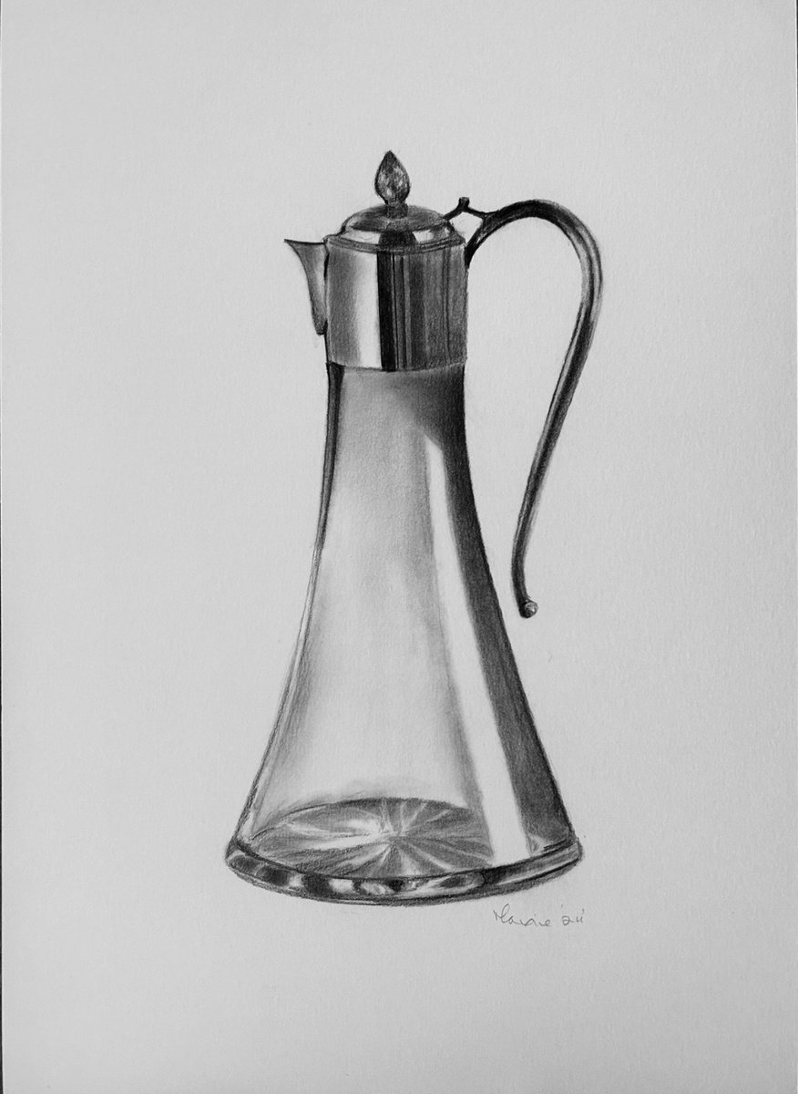 Water jug Pencil drawing by Maxine Taylor | Artfinder
