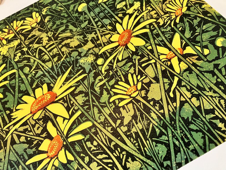 Black-eyed Susans Linocut: Susan Noble | Artfinder