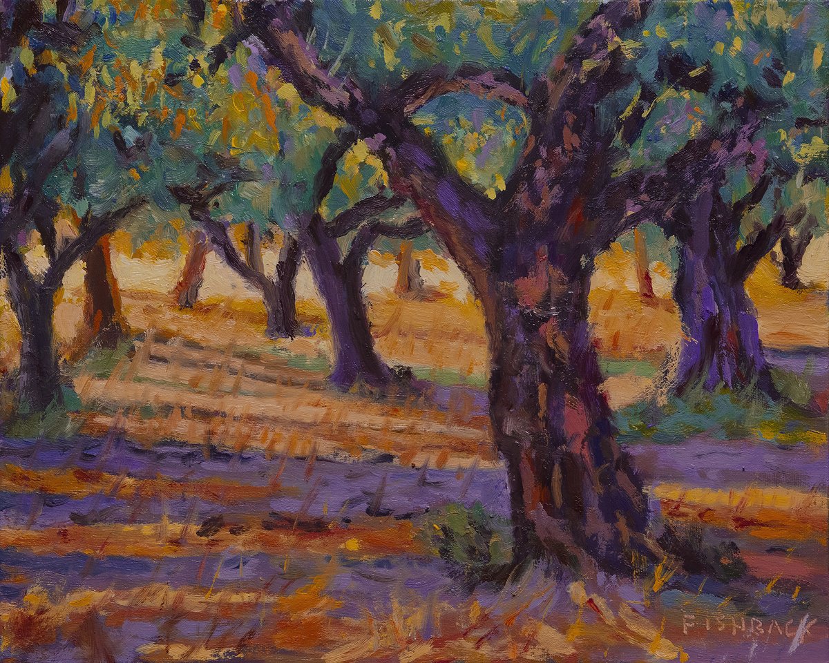 Olive Tree Grove Oil painting: Daniel Brian Fishback | Artfinder