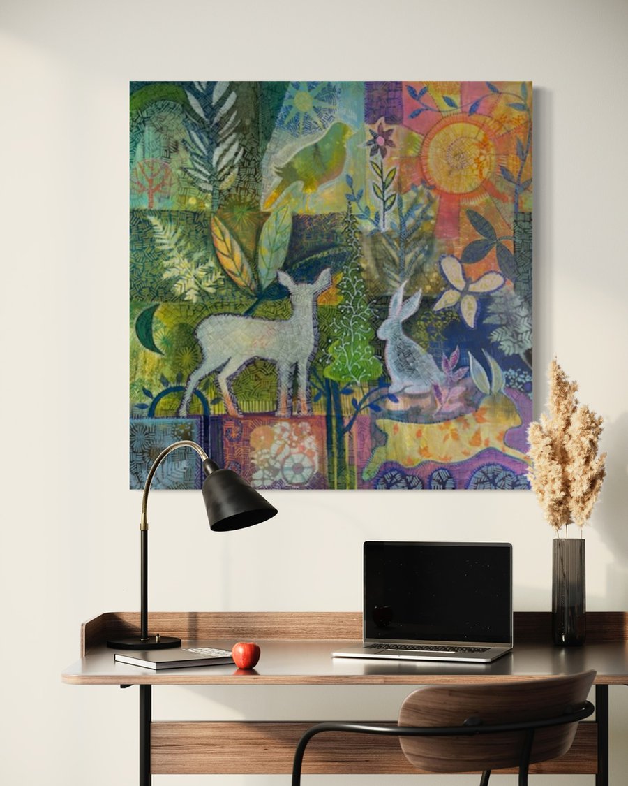 Original Mixed-media Painting - Nature Walk by Eliry Arts