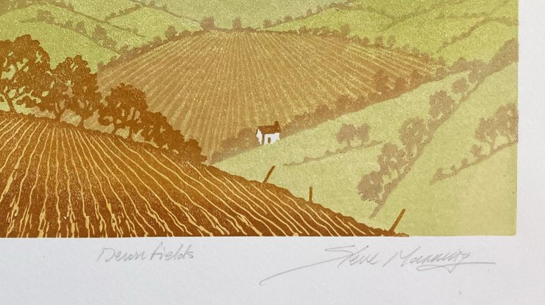 Devon Fields Linocut: Steve Manning | Artfinder