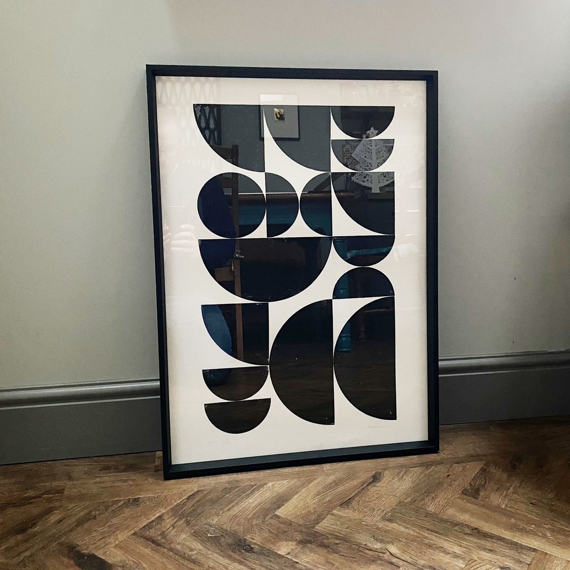 Original Block Print | 70 x 50cm | Abstract Original Print | Mid ...