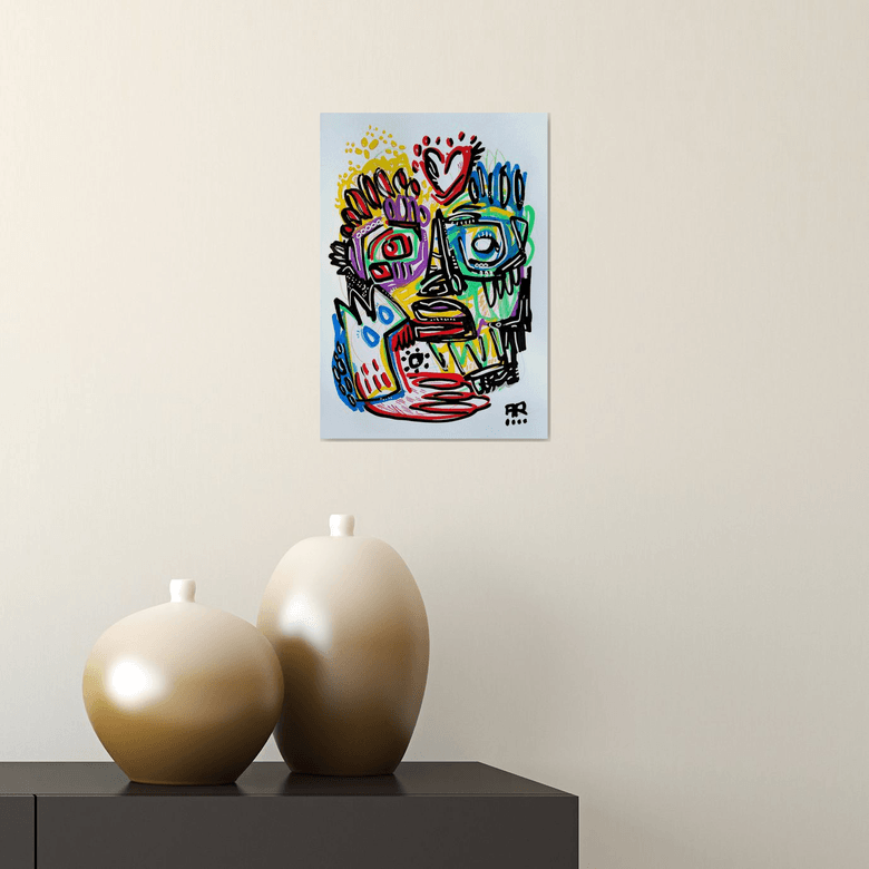 LOVE FACE Drawing: Angel Rivas | Artfinder