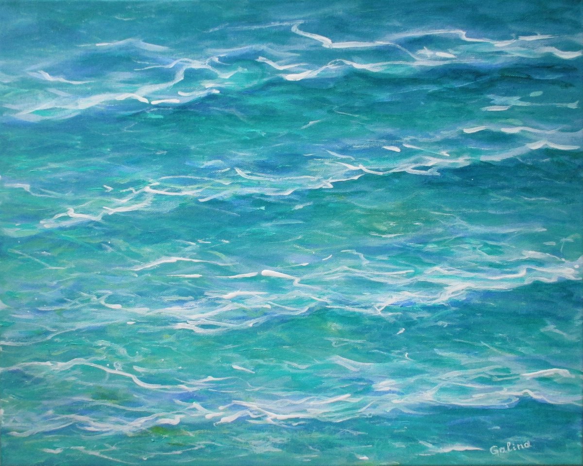 Ocean Waves Acrylic painting by Galina Victoria | Artfinder