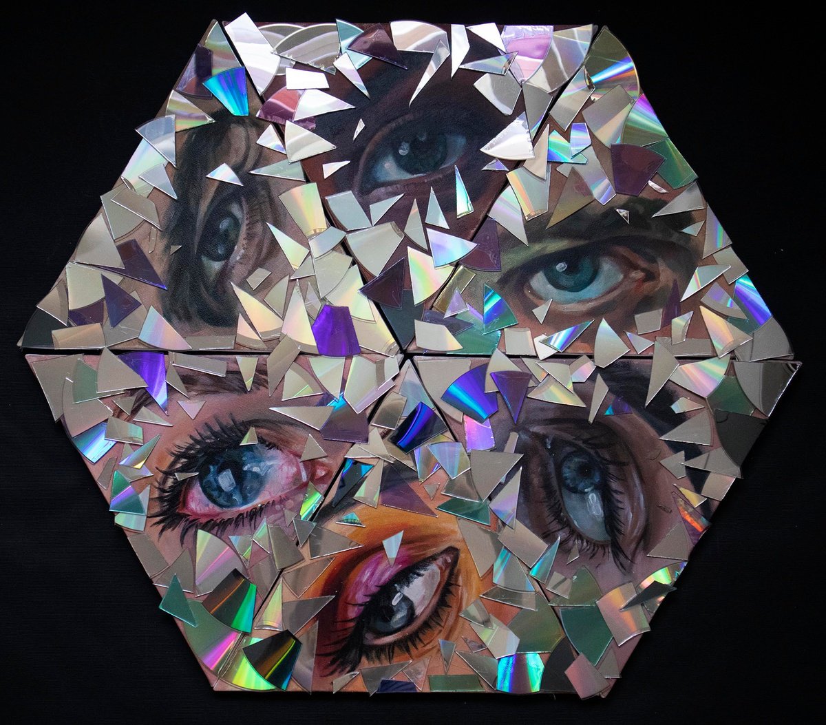 Broken mirror (modular artwork) Acrylic painting: Kateryna Bortsova ...