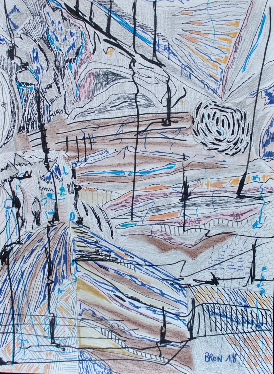 String landscape Drawing by Céline BRON | Artfinder