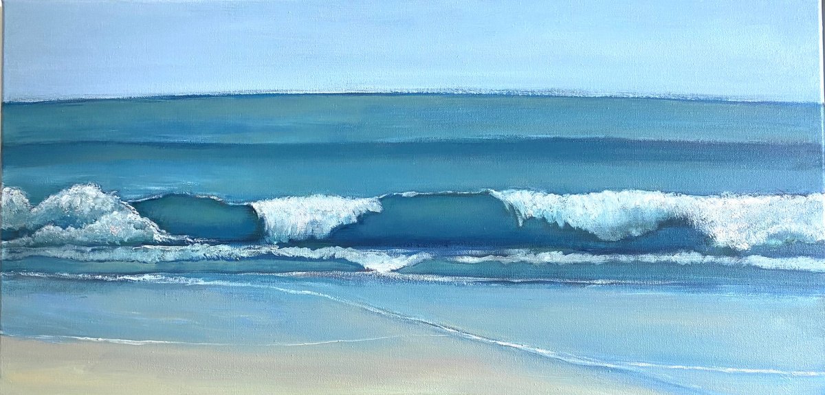 Breaking Wave Oil painting by Nigel Sharman | Artfinder