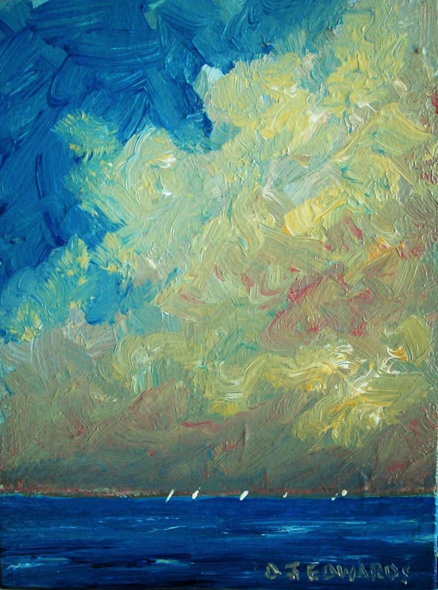 Racing The Storm Acrylic painting by David J Edwards | Artfinder