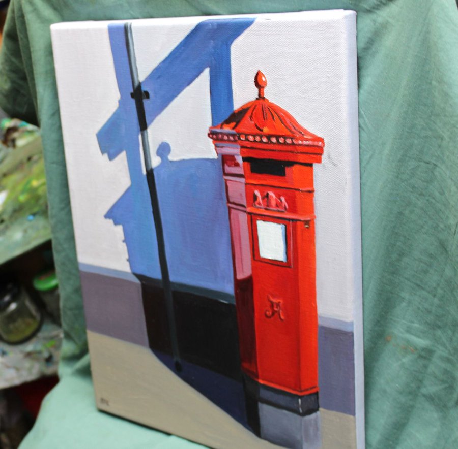 Tenby Post Box Oil painting: Emma Cownie | Artfinder