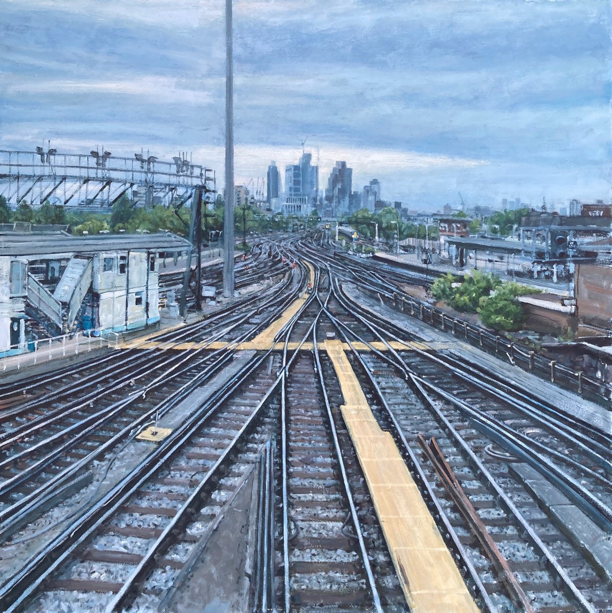 Clapham Junction Facing East Oil painting: Ben Hughes | Artfinder
