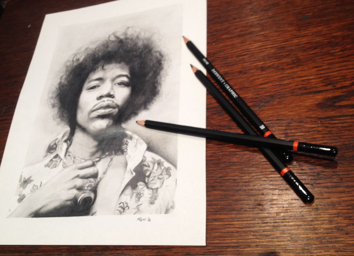 Jimi Hendrix Pencil Drawing