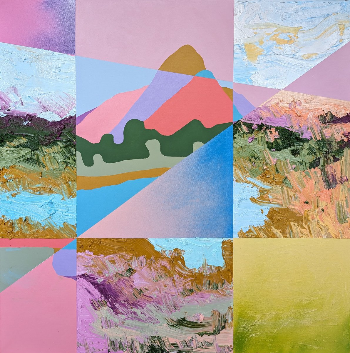 Broken Mountain Mixed-media painting: Marinka Parnham | Artfinder