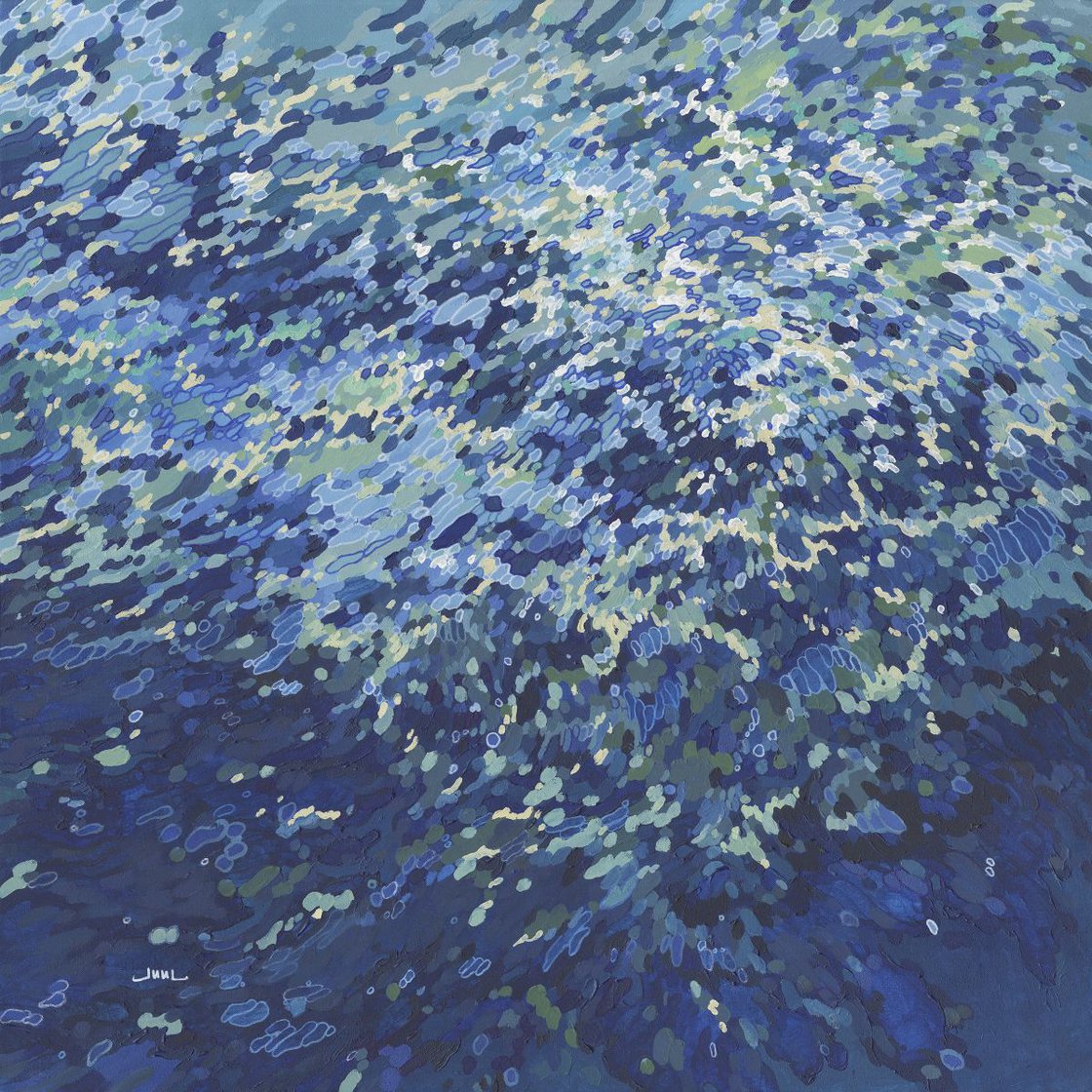 Choppy Sea Original Large Seascape Painting by Juul Mixed-media ...