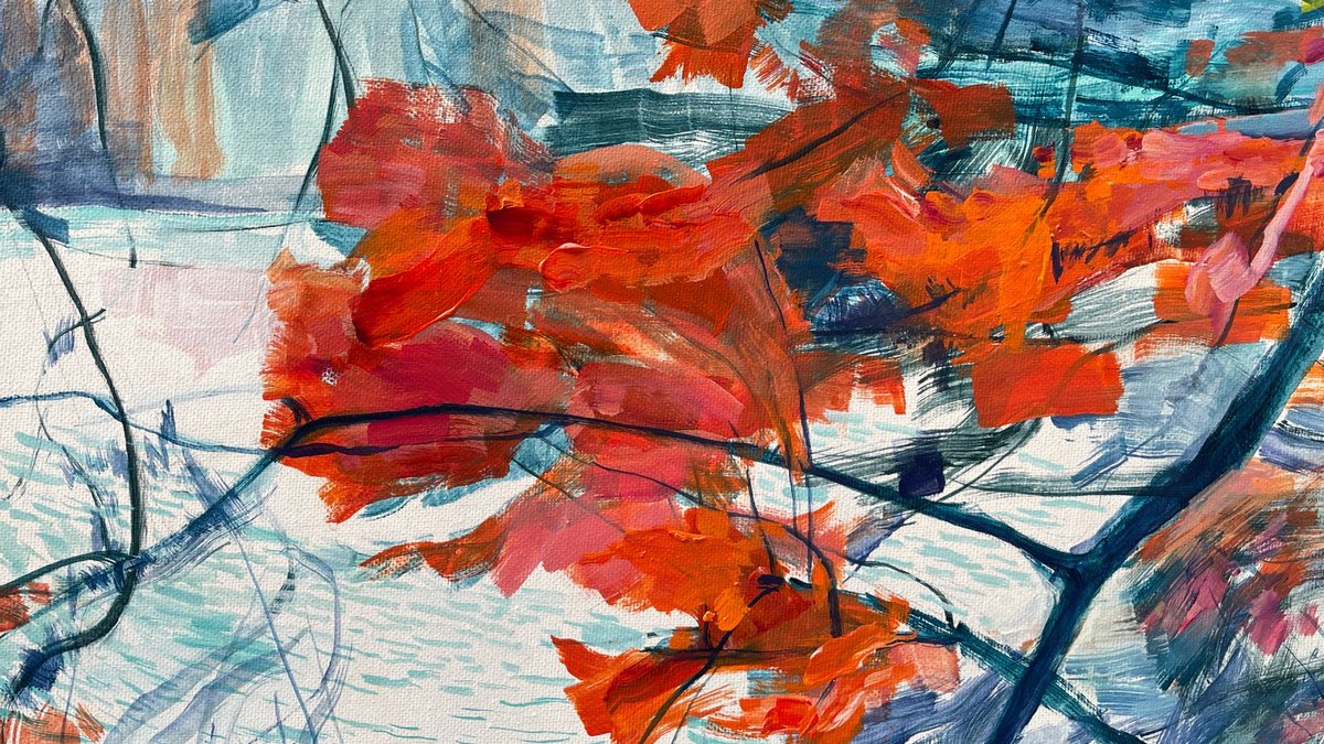 Fall wind Acrylic painting: Tina Ding | Artfinder