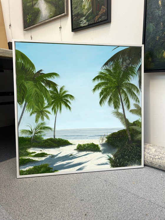 Tropical Shore Oil painting: Robert Kerr | Artfinder