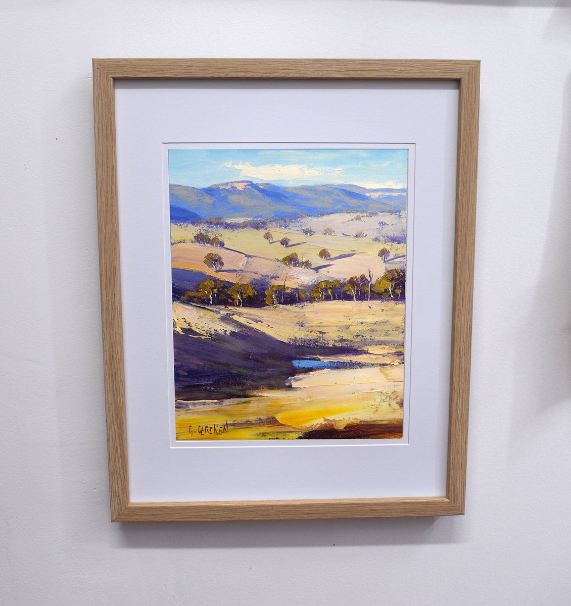 Hilly Summer landscape Oil painting by Graham Gercken | Artfinder