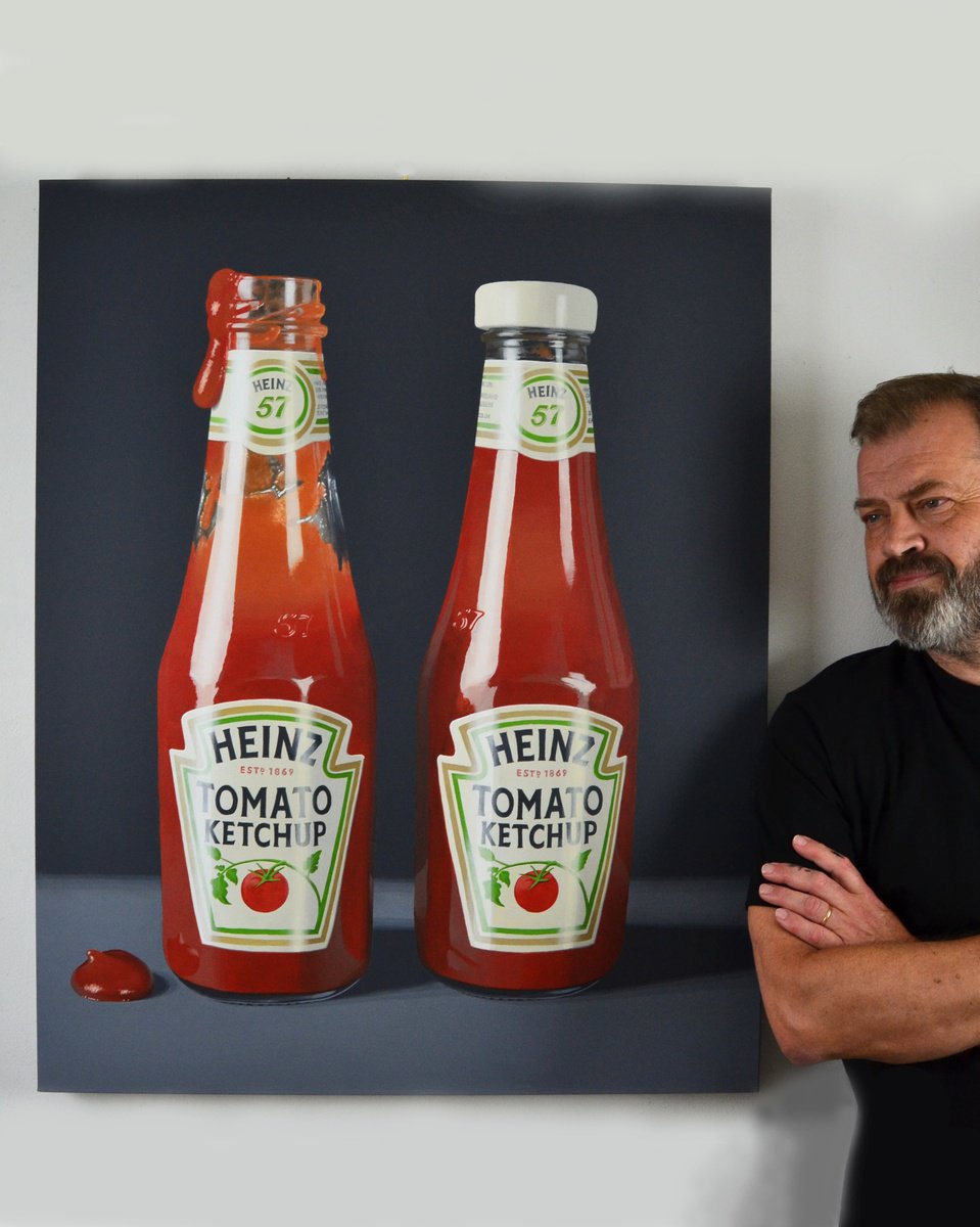 Ketchup bottles Acrylic painting: Peter Slade | Artfinder