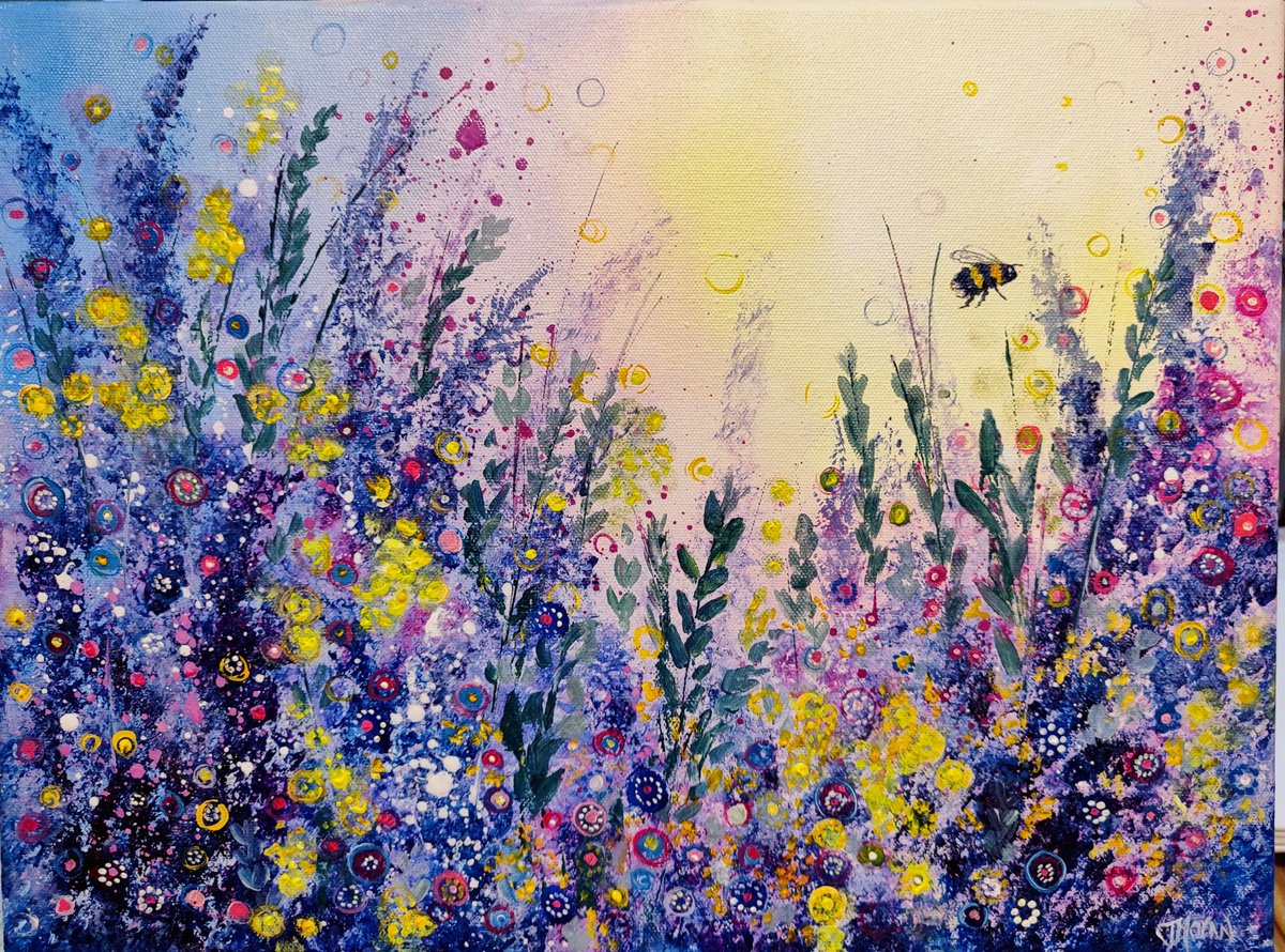Indigo Dawn Acrylic painting by Jenny Moran | Artfinder