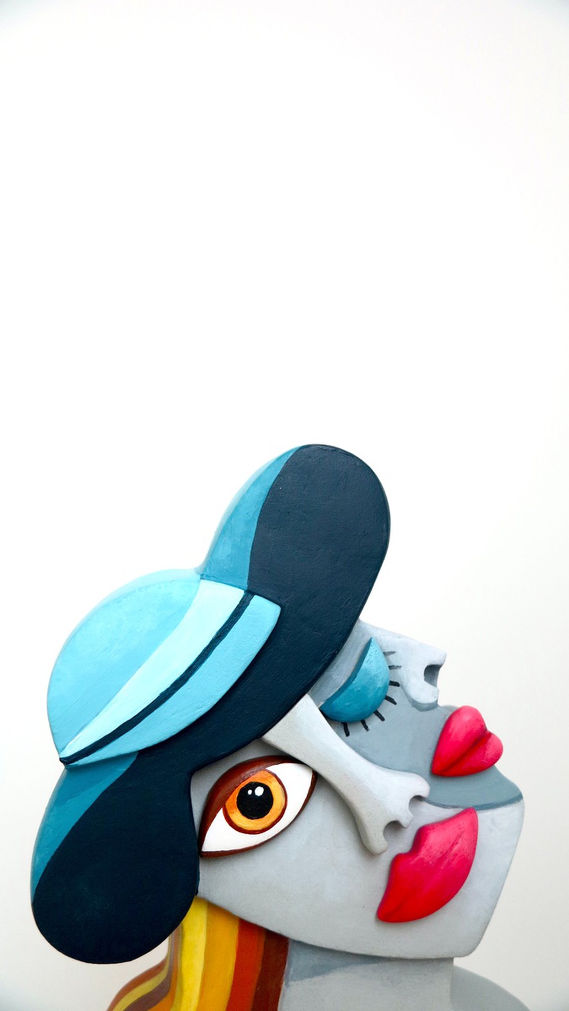 Woman with cat Mixed-media sculpture: Marilene Salles | Artfinder