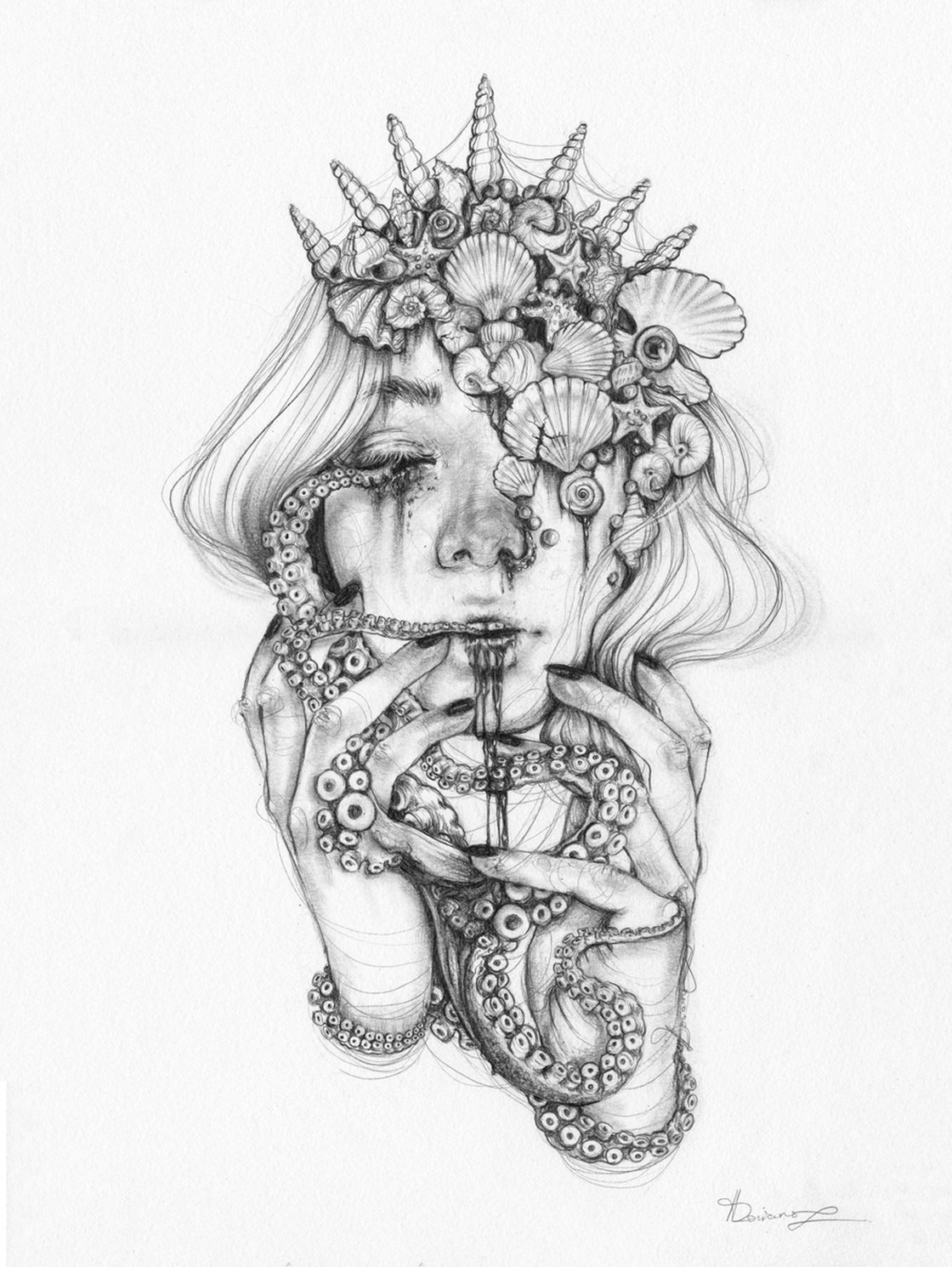 Uncover Pencil drawing: Doriana Popa | Artfinder