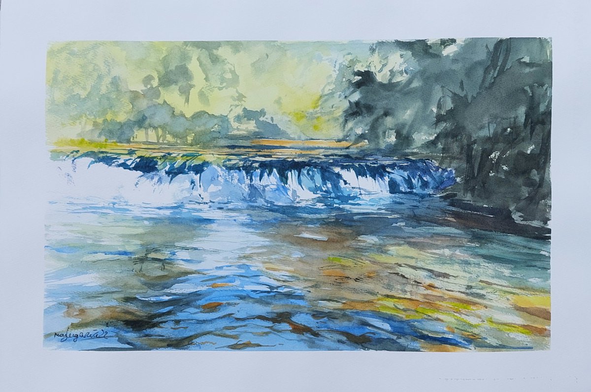 COURA RIVER WATERFALLS Watercolour: Maylu García