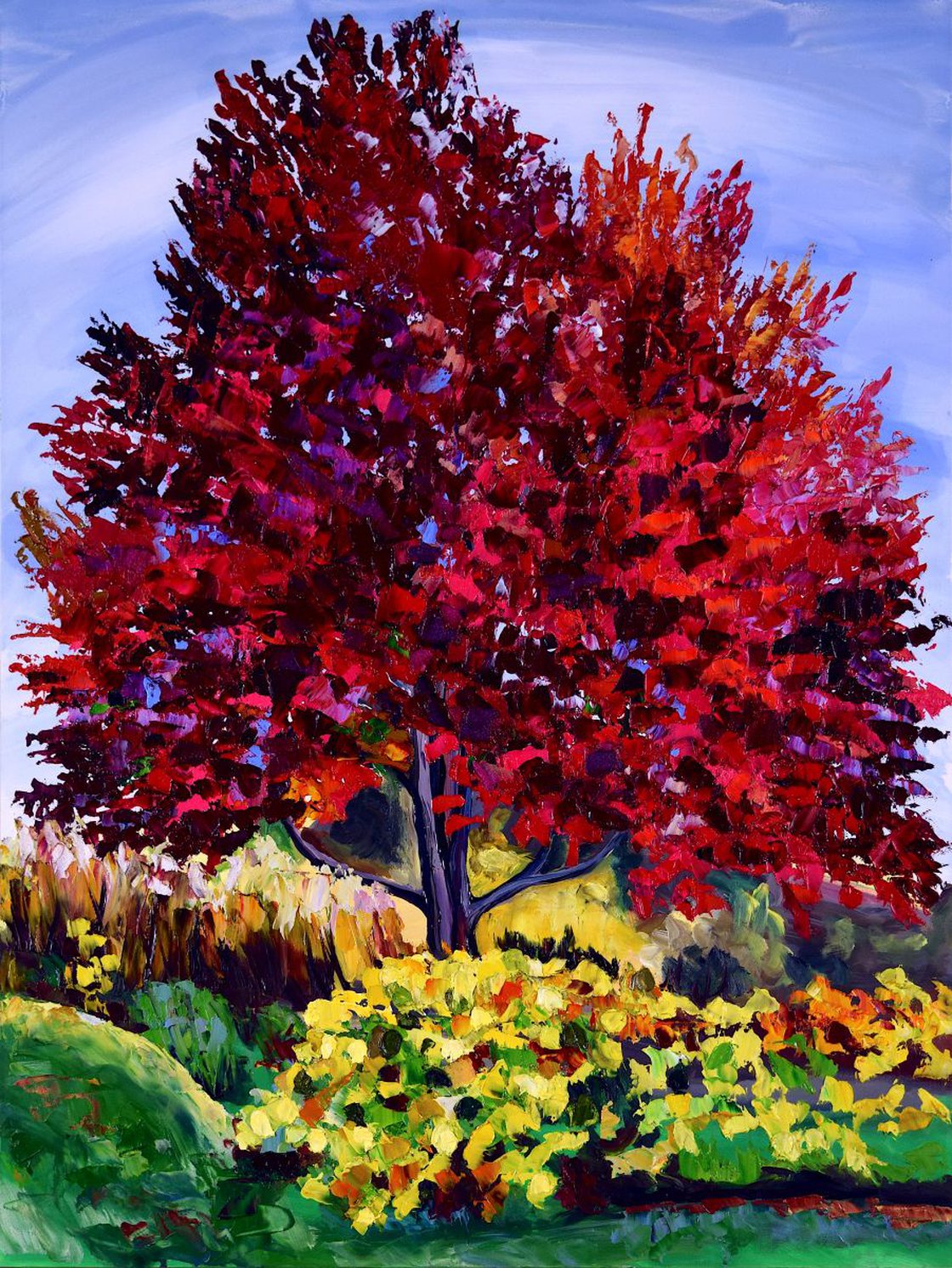 Ruby Tree Oil painting by Christina M Plichta | Artfinder