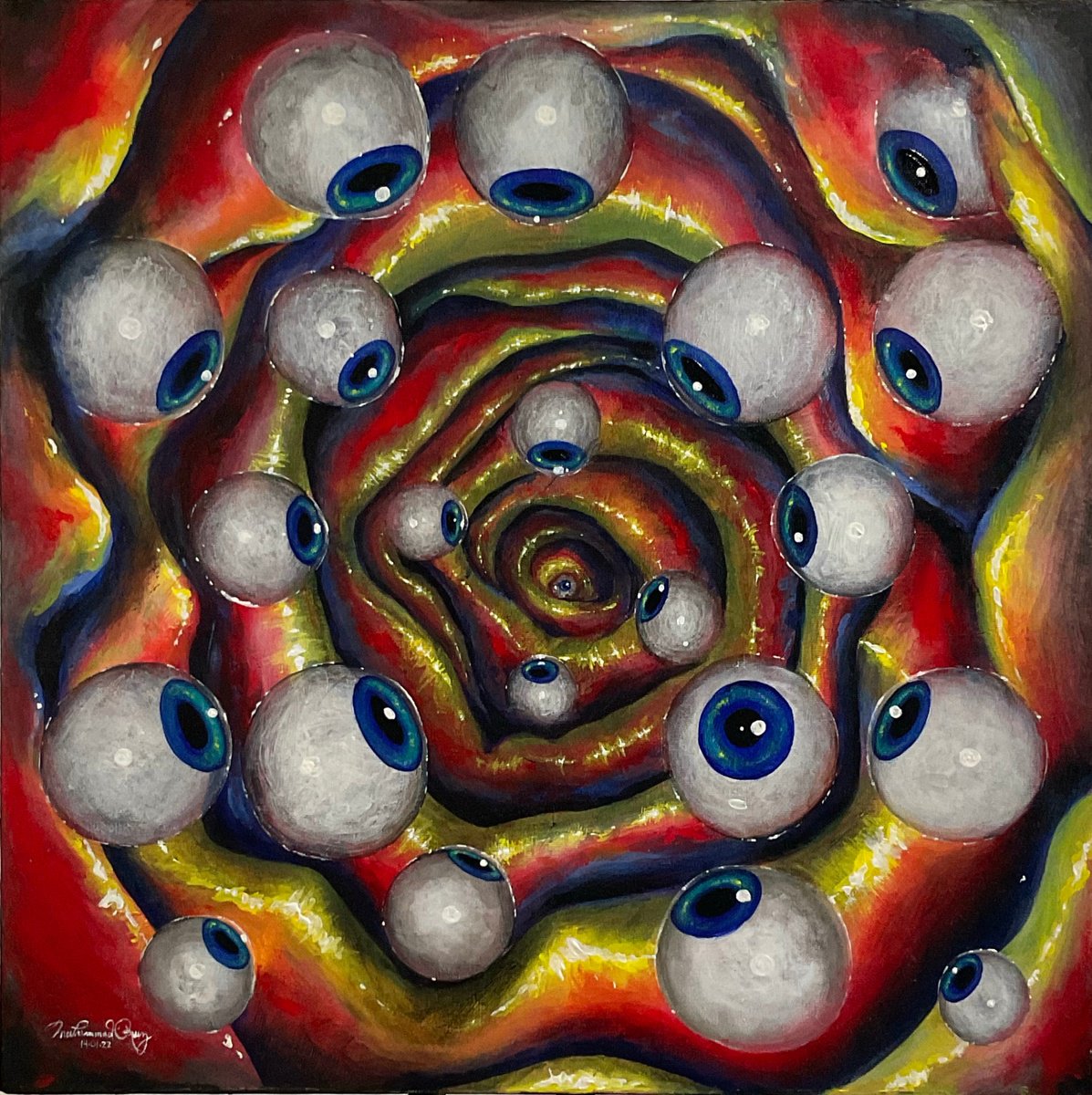 Colonoscopy Acrylic painting: Amani Muhammad | Artfinder