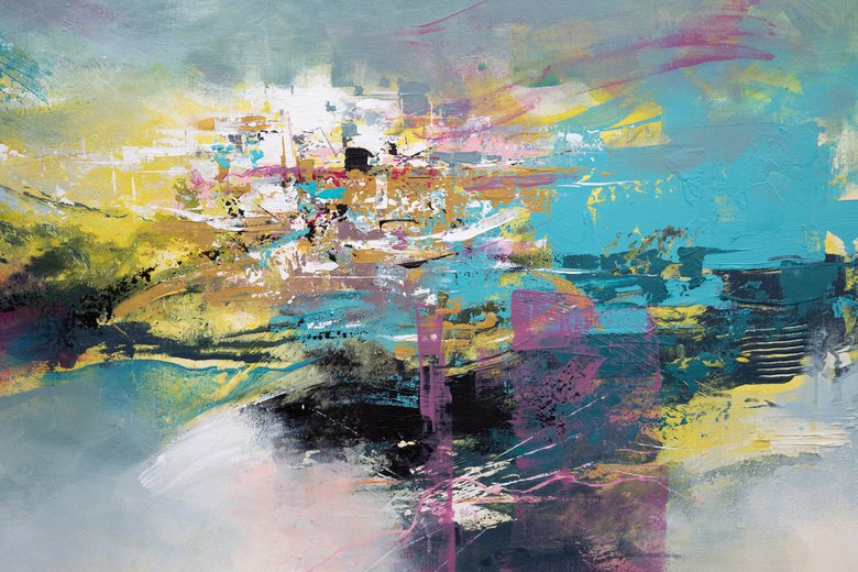 Teal Aura Acrylic painting: Paul Hillary | Artfinder