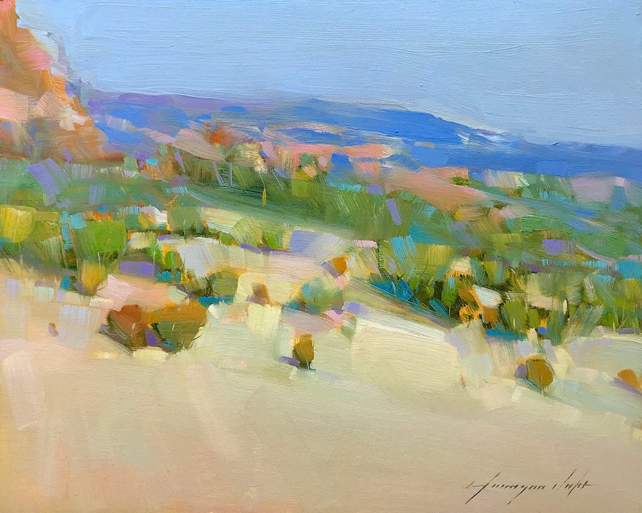 Mountain View, Original oil painting, Handmade artwork, One of a kind ...