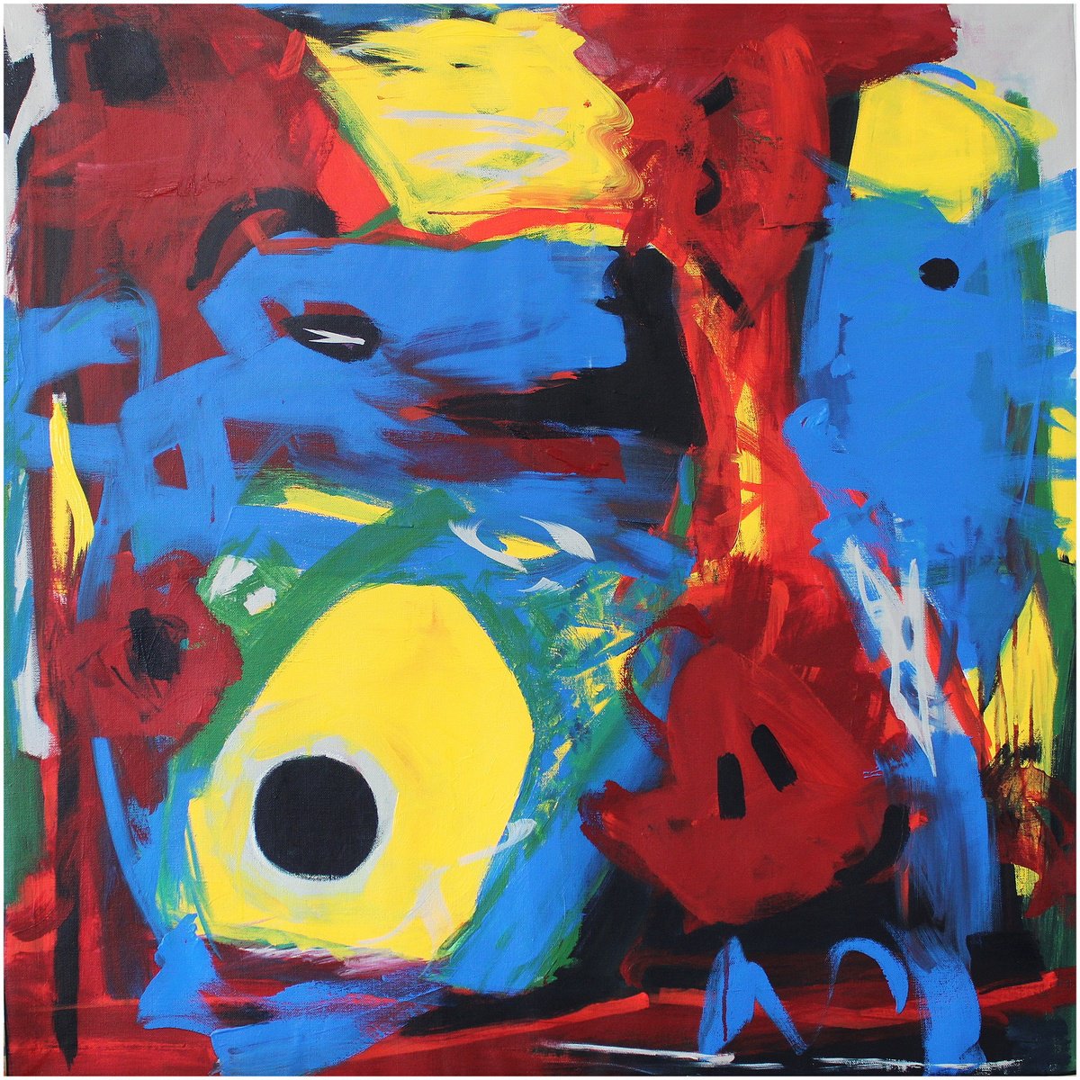 Conversation entre ennemis Acrylic painting by Victorine FOLLANA ...