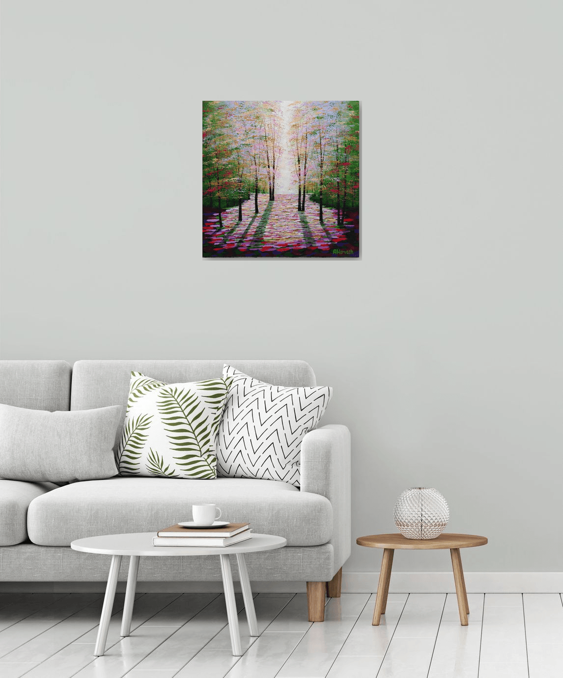 Original Acrylic Painting - Forest in Amber by Amanda Horvath