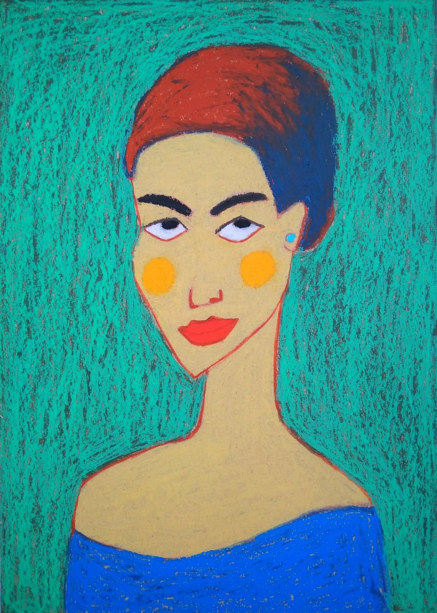 Brazen portrait Pastel drawing: Ann Zhuleva | Artfinder