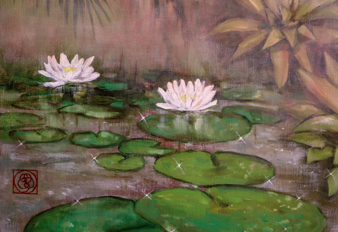 Glasshouse Garden Oil painting by Katia Bellini | Artfinder