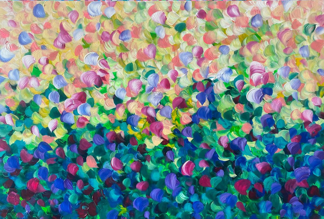 Hydrangea and Peony Poem Acrylic painting: Katherine Spiller | Artfinder
