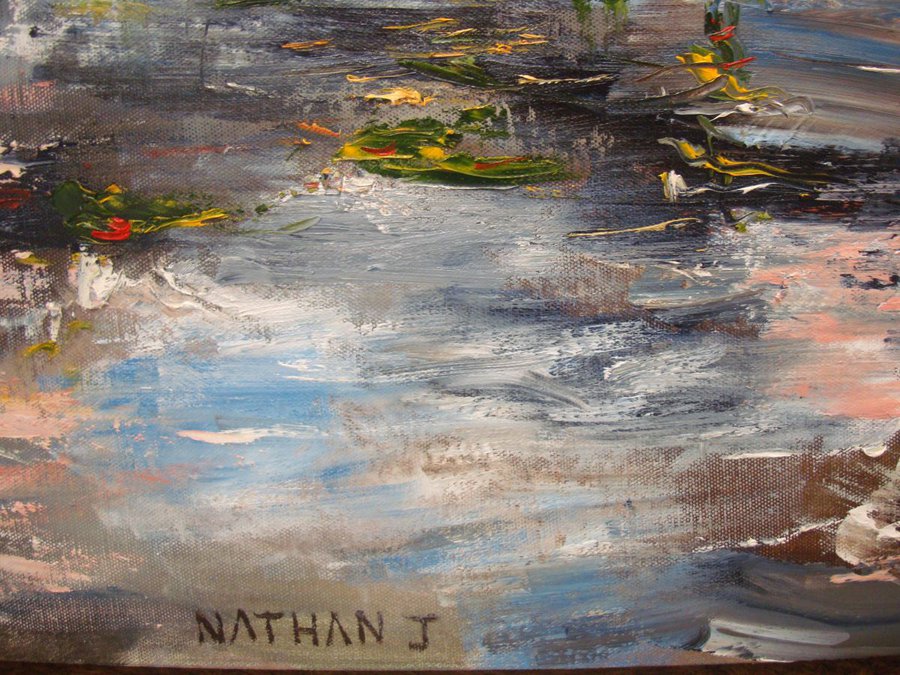 The other side of the lake Painting by Nathan J Art | Artfinder