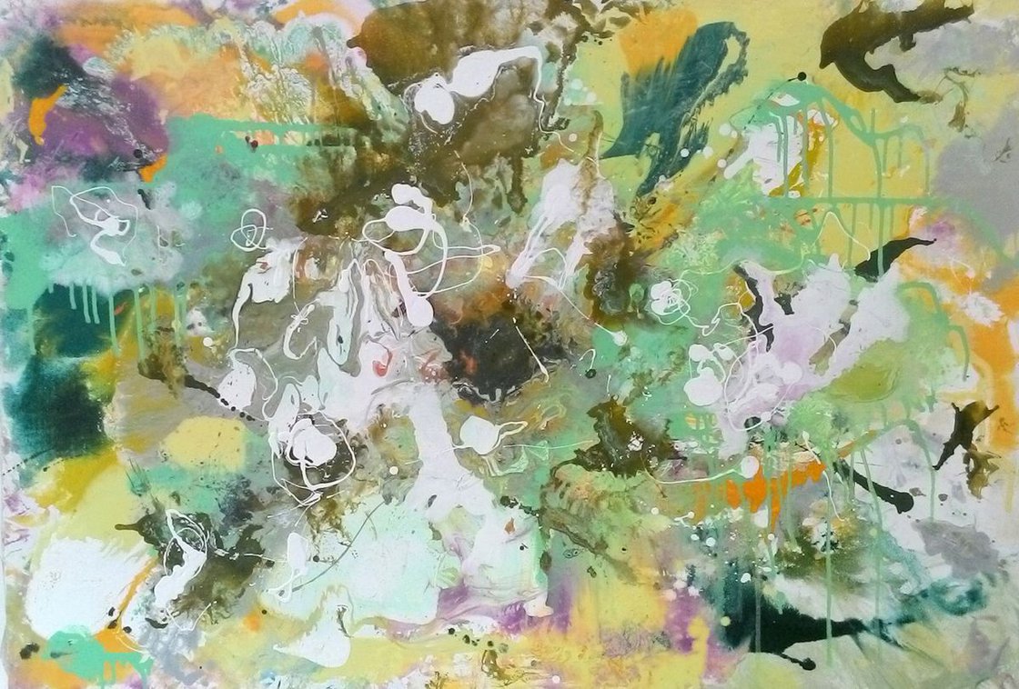 Large abstract 140x95 Relaxation Acrylic painting: Veljko Martinovic ...