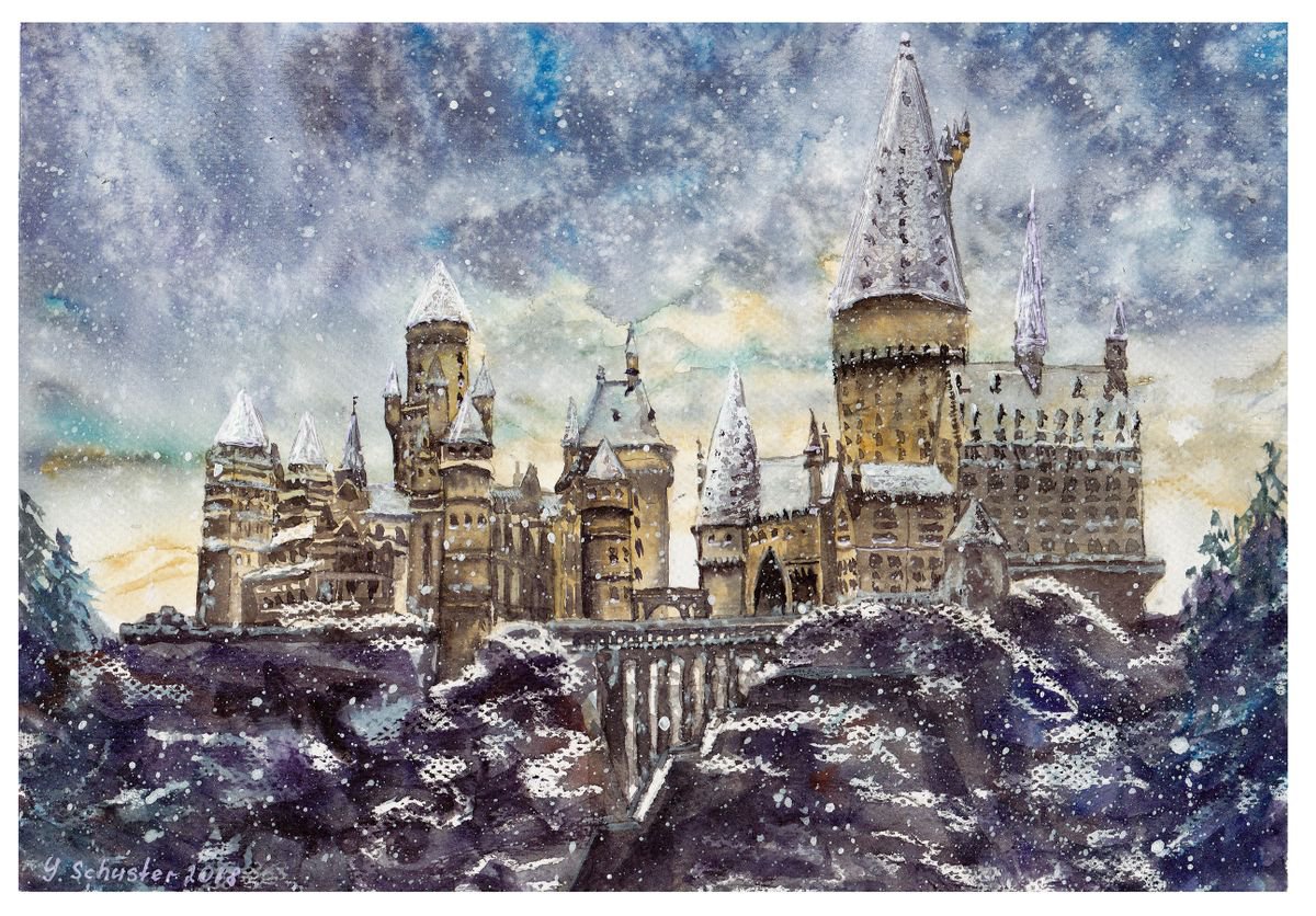 Hogwarts Castle Watercolour By Yulia Schuster Artfinder hogwarts-castle-watercolour-by-yulia-schuster-artfinder