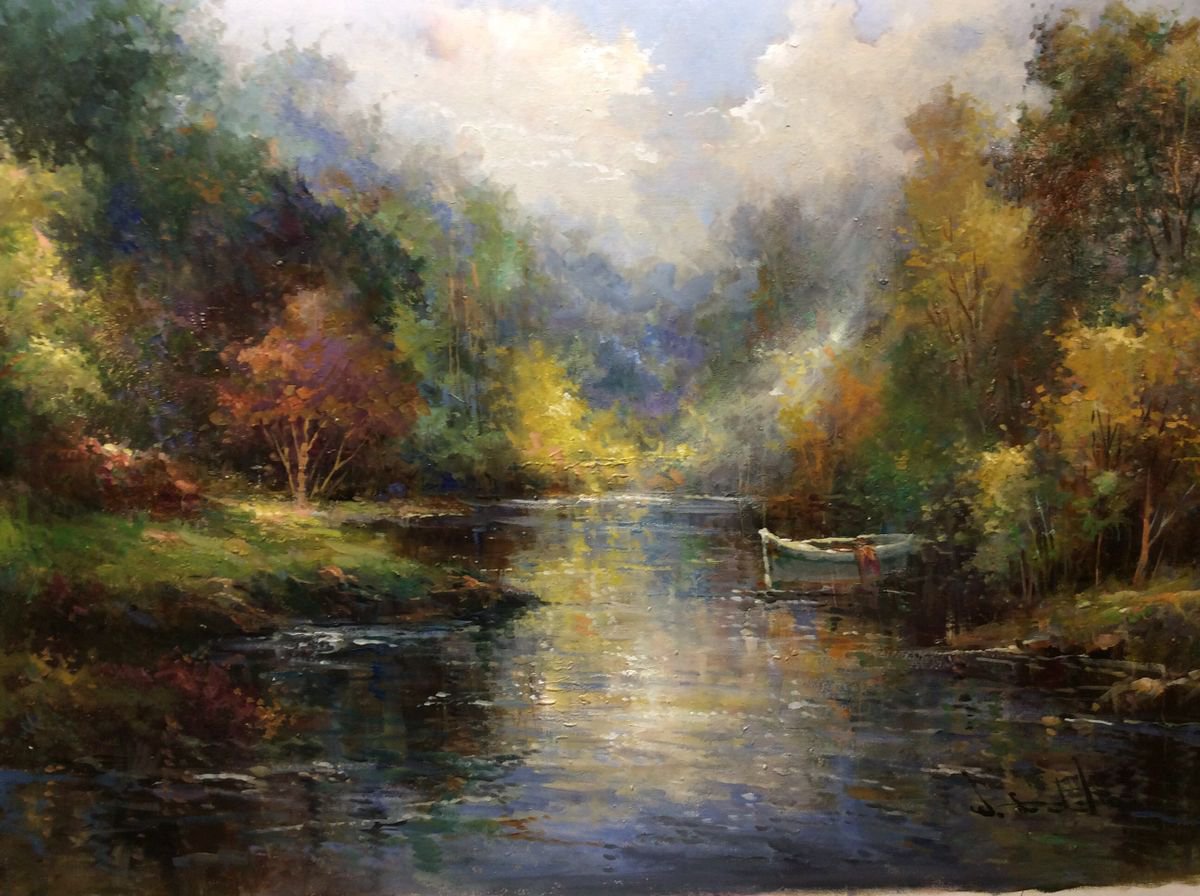 Sunny Springs Oil painting: W. Eddie