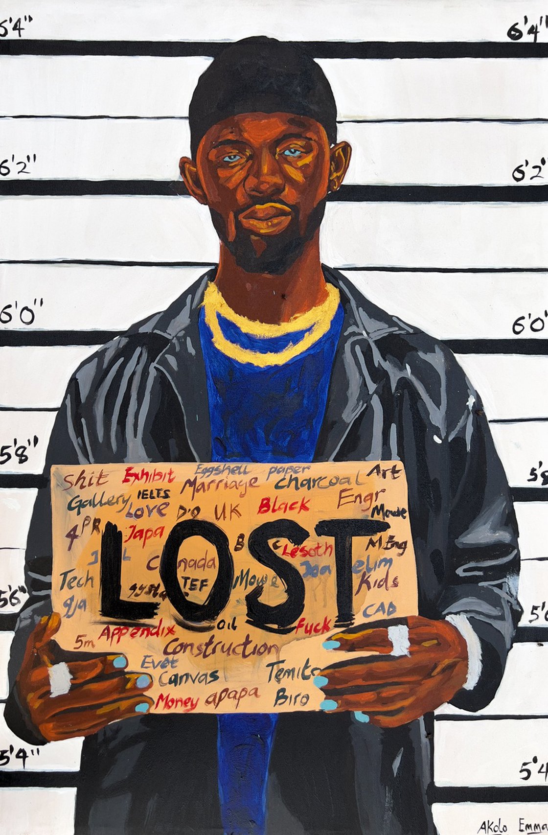 Lost As A Boy, Lost As A Man Acrylic painting: Emmanuel Akolo | Artfinder