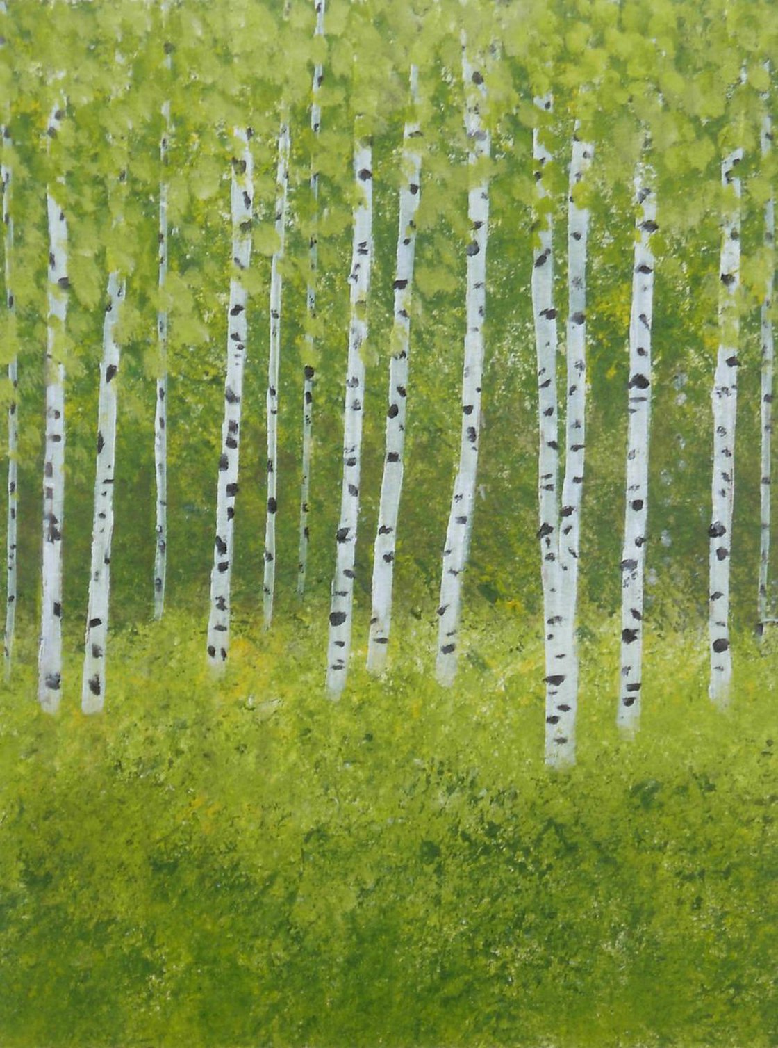 Silver Birch Trees 2 Acrylic painting by Jan Rippingham | Artfinder