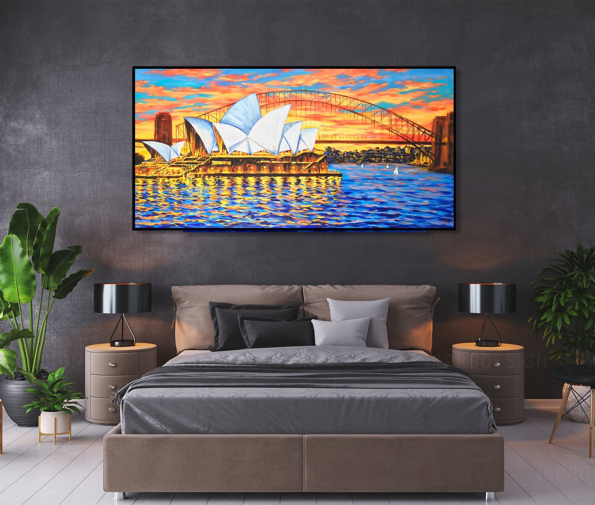 Sydney Opera House at Night Acrylic painting: Irina Redine | Artfinder