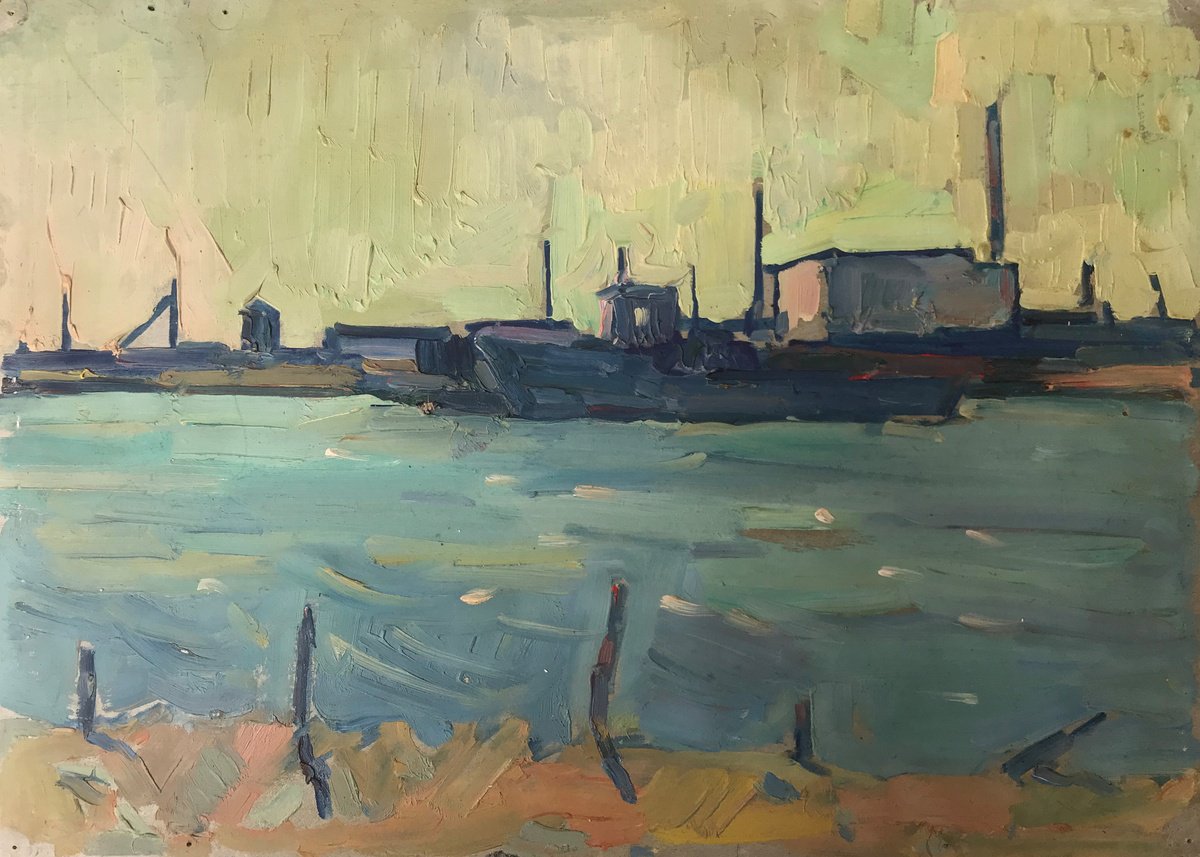 Genichesk Strait Oil painting by Peter Tovpev | Artfinder
