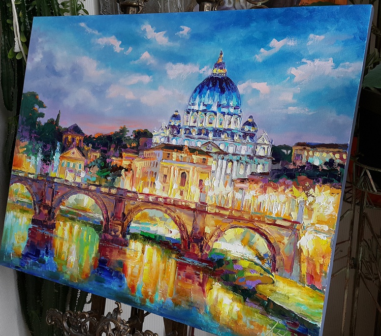 Painting Eternal City - Rome, italy cityscape, | Artfinder