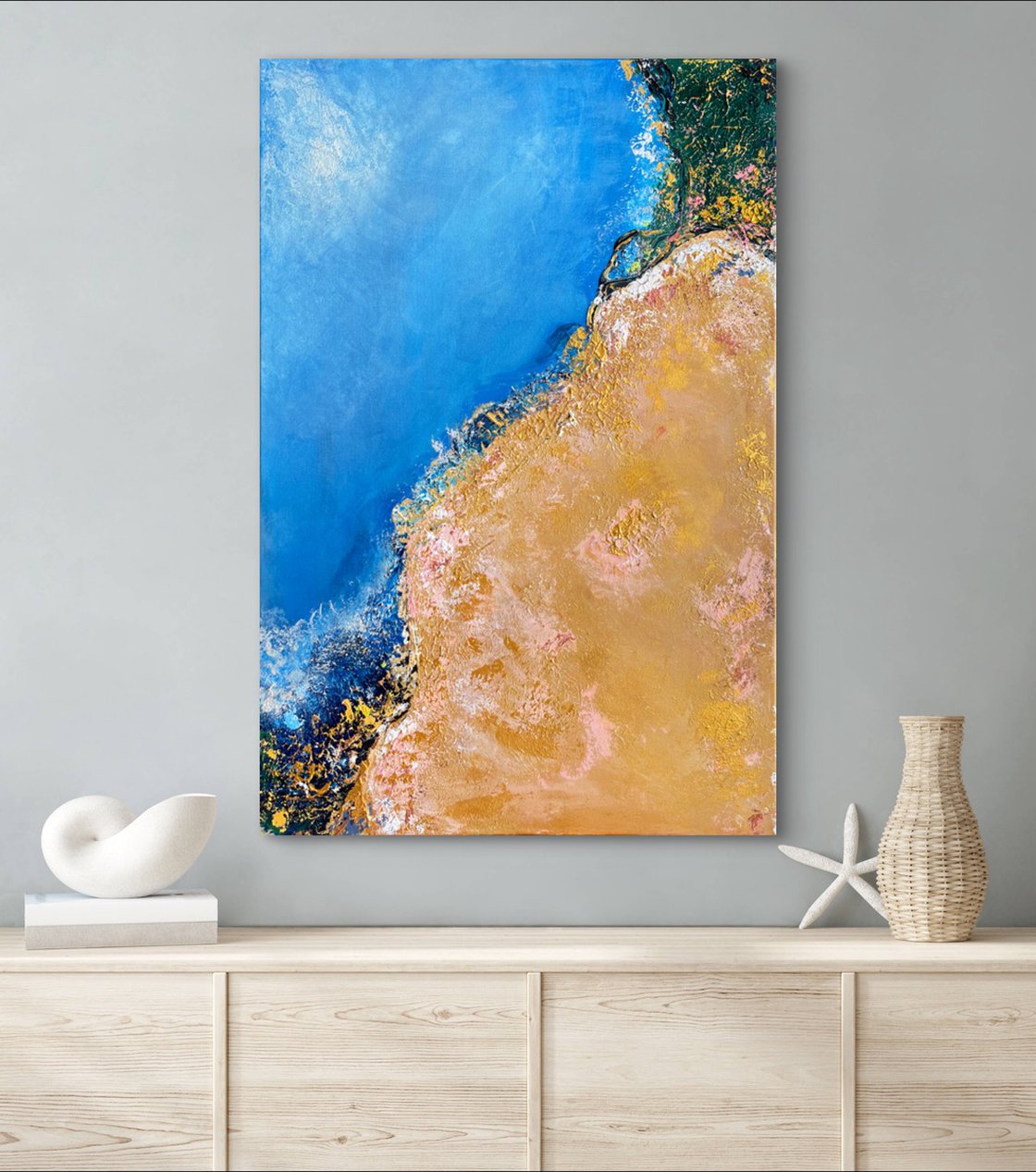 Abstract #Coastal Reverie N1 Acrylic painting: Maiia Axton | Artfinder
