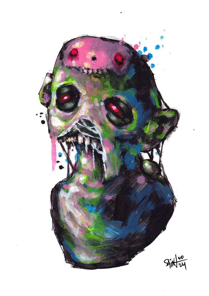 Mr. Green i rozovo MMXXIV Acrylic painting by Ruslan Aksenov | Artfinder