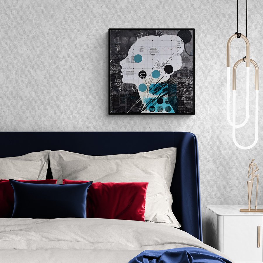 Collage_222_Black and turquoise portrait Collage: Manel Villalonga ...